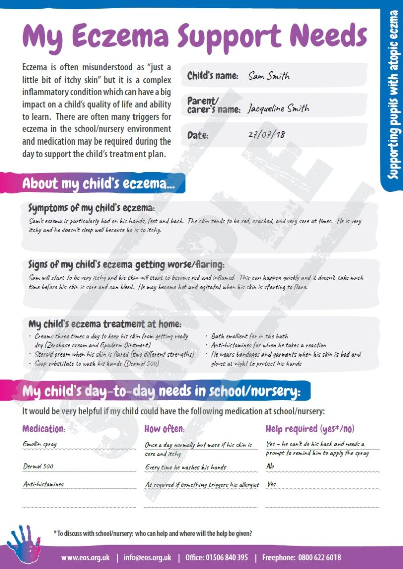 School and nursery resources – Eczema Outreach Support
